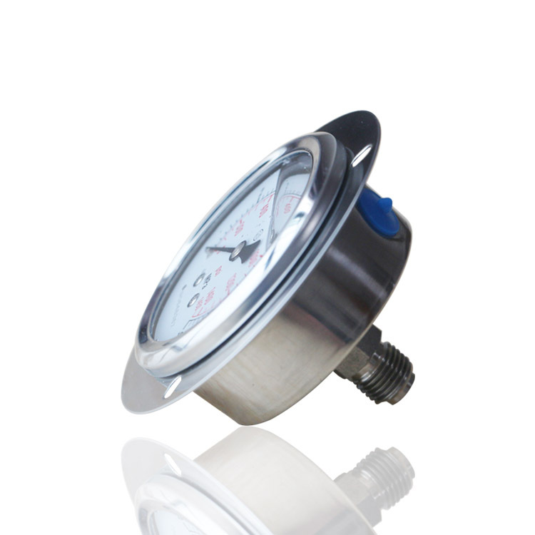 供仿美国Dwyer全钢耐震压力表不锈钢充油表轴向带前边Y60ZT 10MPA-阿里巴巴