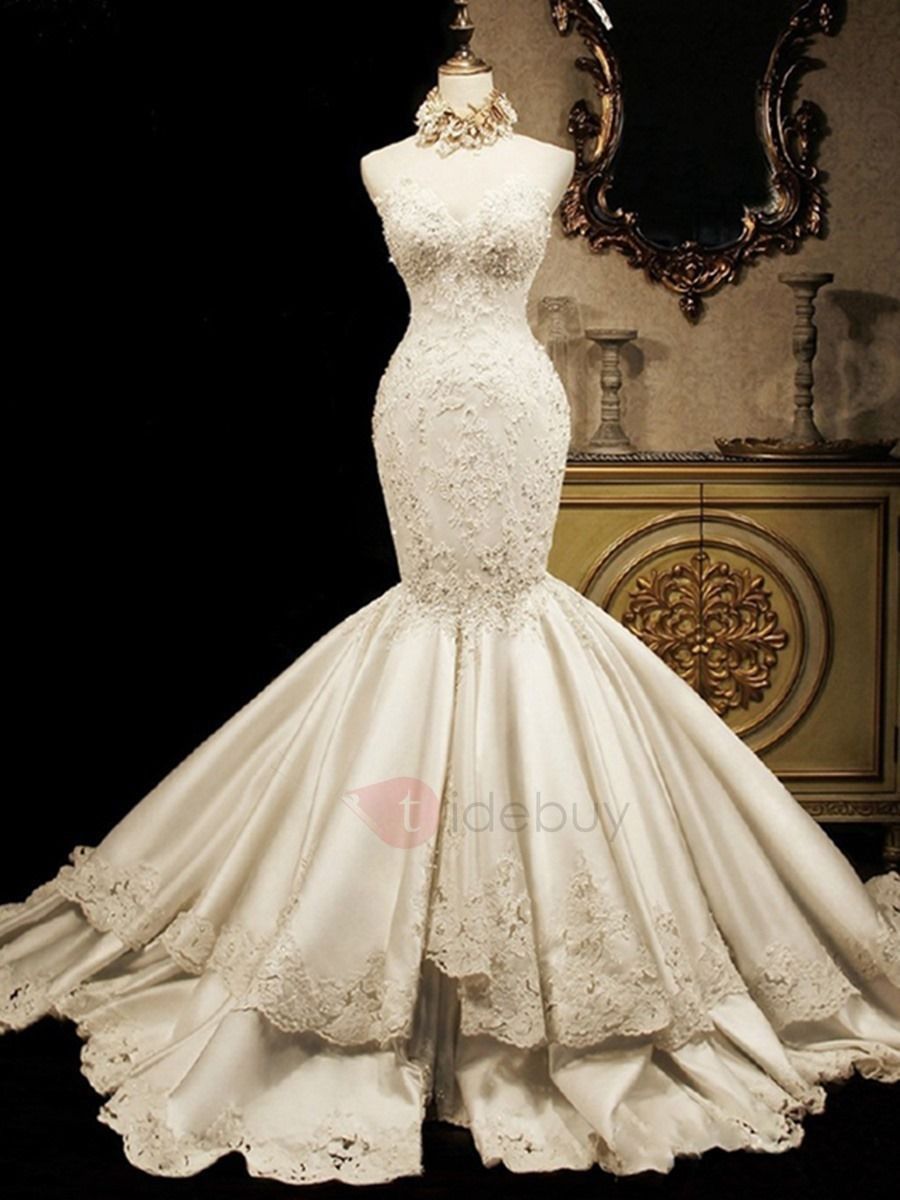 Wedding dress 2019 new sexy fishtail wedding dress bra luxury diamond ...