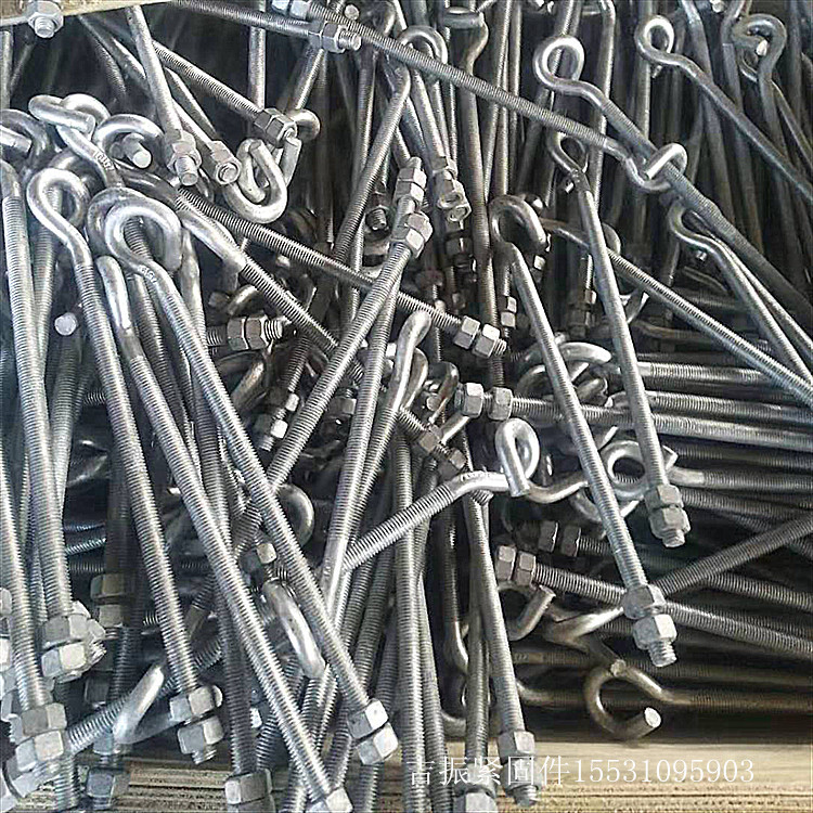 厂家制作猪尾螺栓 猪尾吊环螺栓 猪尾丝 9字猪尾热镀锌木螺纹-阿里巴巴