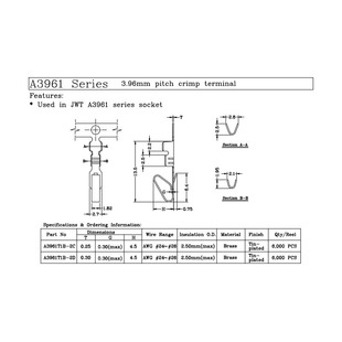加炜JWT A3961T2P-2C压接端子-阿里巴巴