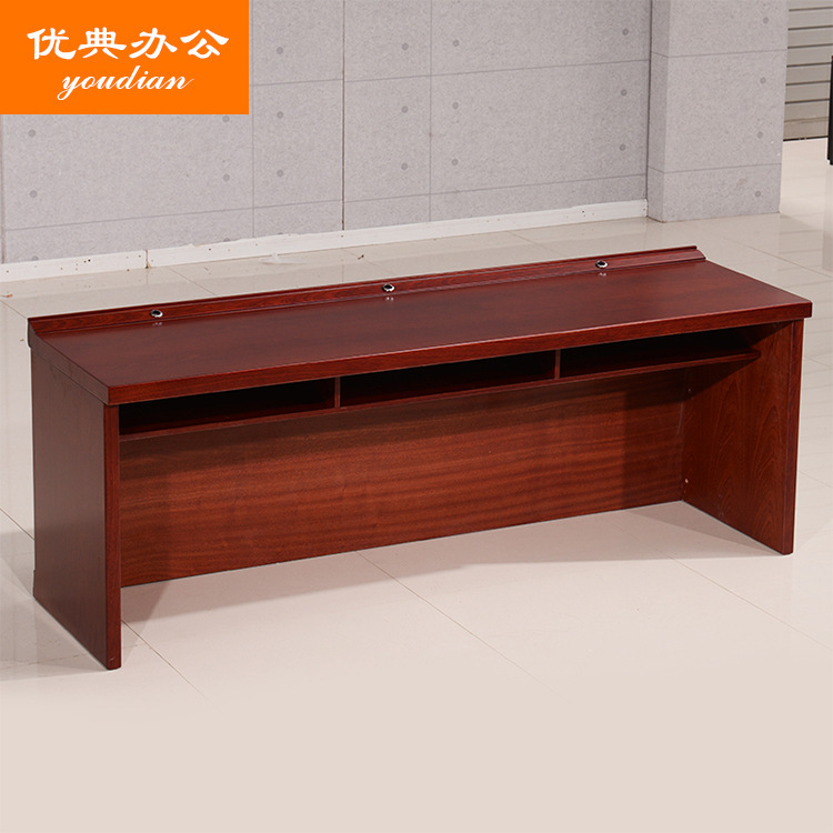 会场实木主席台会议桌培训室讲台油漆贴皮条桌领导发言台洽谈桌-阿里巴巴