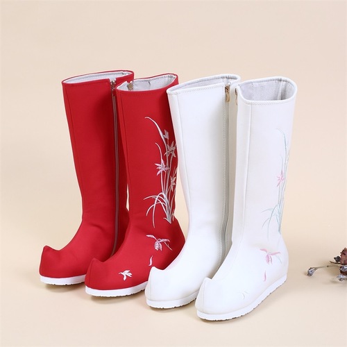 Chinese hanfu boots for women ancient upturned head shoes fairy ...