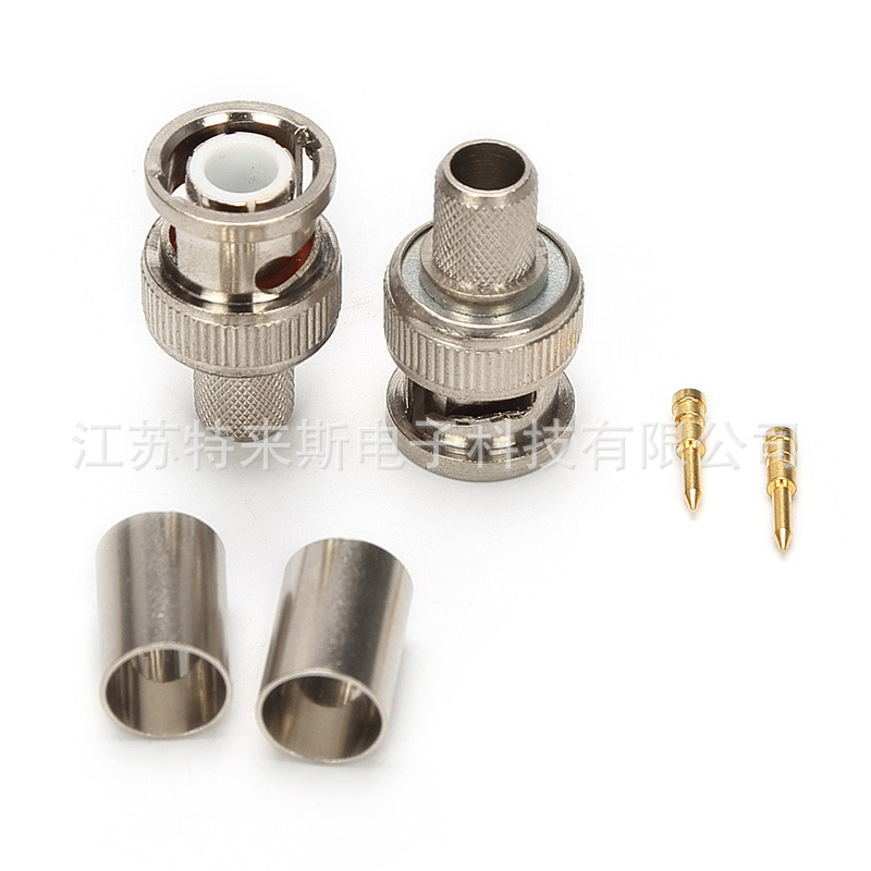 全铜bnc-c-j5压接 50-5内螺内针 bnc公头 接RG6/LMR300电缆 50欧-阿里巴巴
