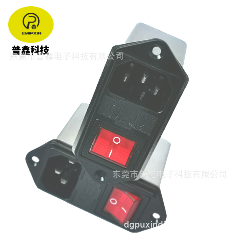 普鑫原厂直销电源滤波器开关保险插座一体式PX2C-10A-T(07)滤波器-阿里巴巴