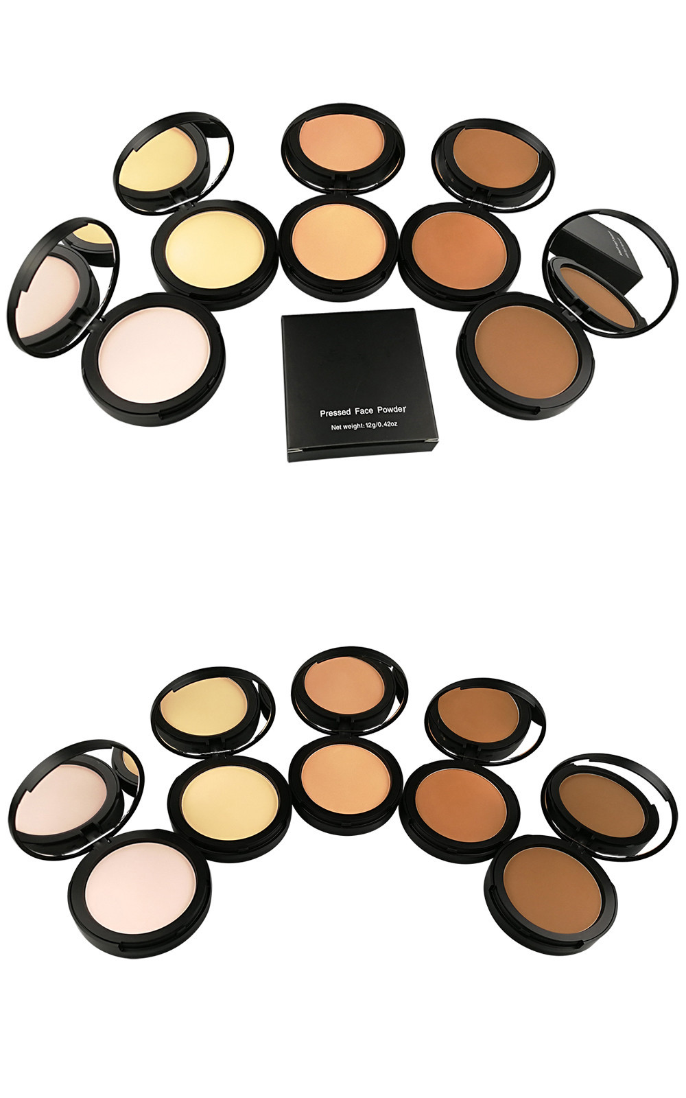 Full Coverage Matte Compact Face Powder Long Lasting Makeup Pressed ...