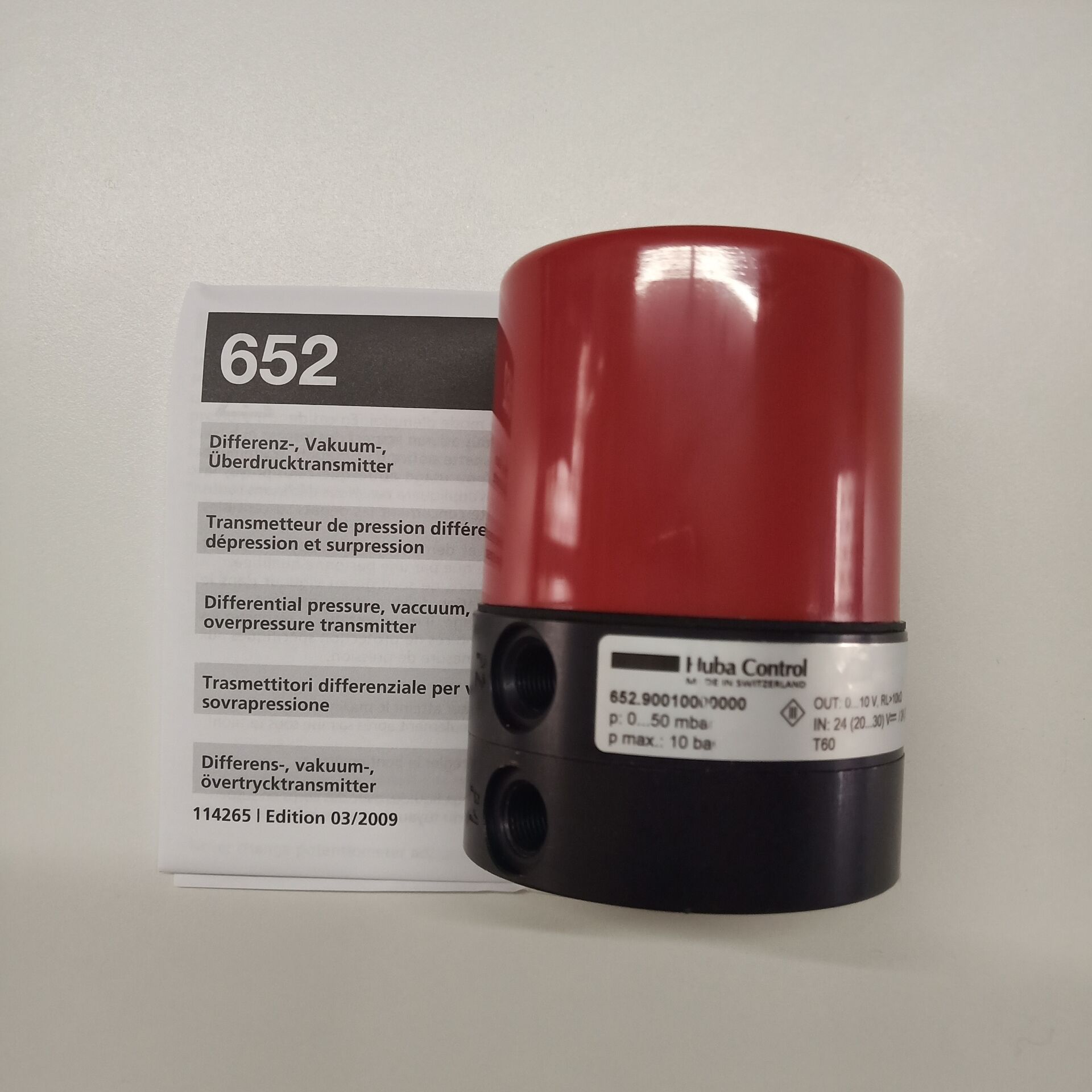 HUBA压力传感器 652系列 0-50MBAR 压力变送器 电压/电流可选-阿里巴巴