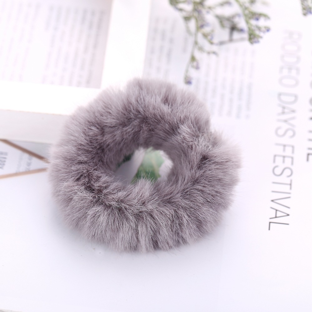 Cute candycolored rabbit hair loop simple mink hair rope NHPJ188048