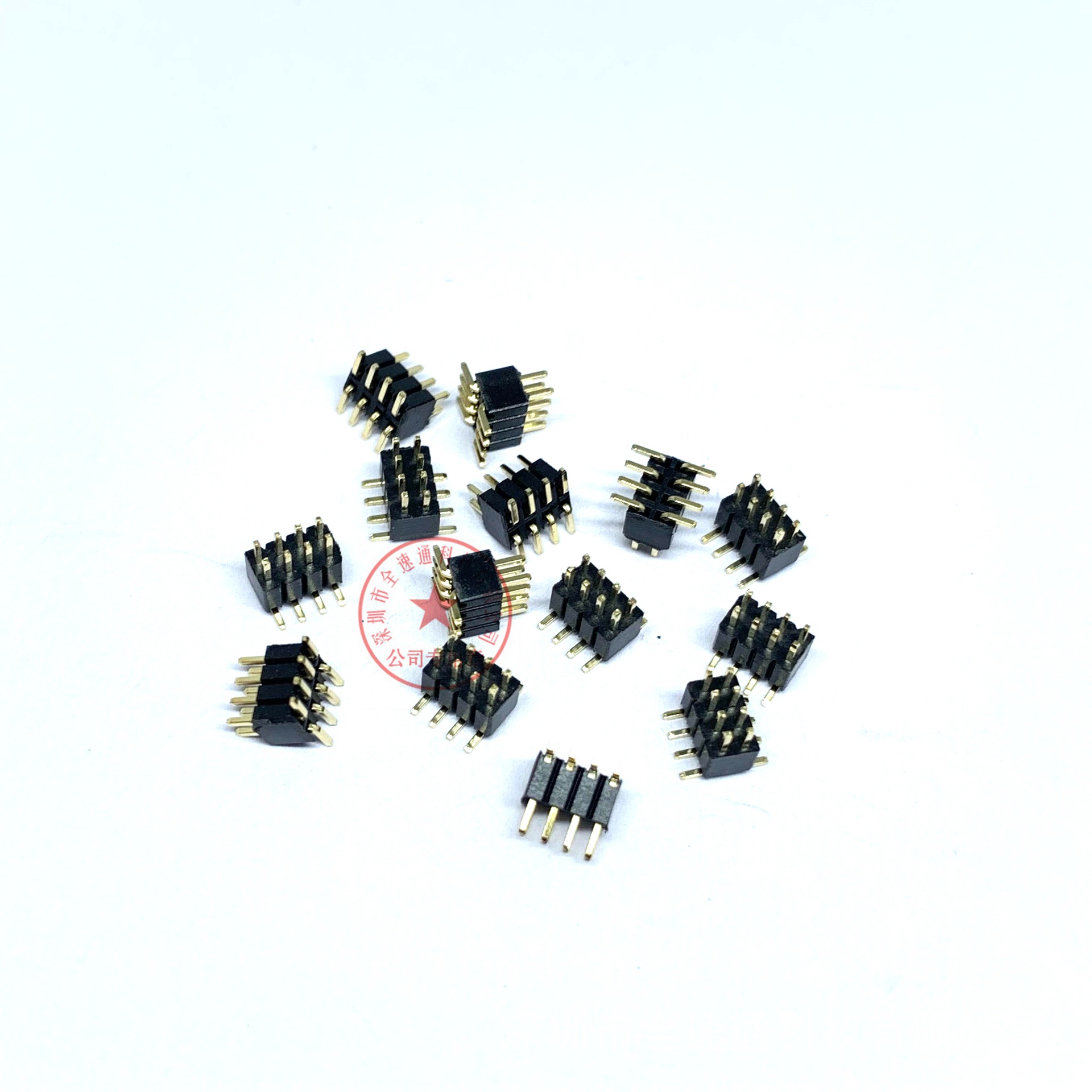 1.27-8P排针 2*4P 8P双排贴片SMT 1.27MM排针 塑高2.5 针高2.0MM-阿里巴巴