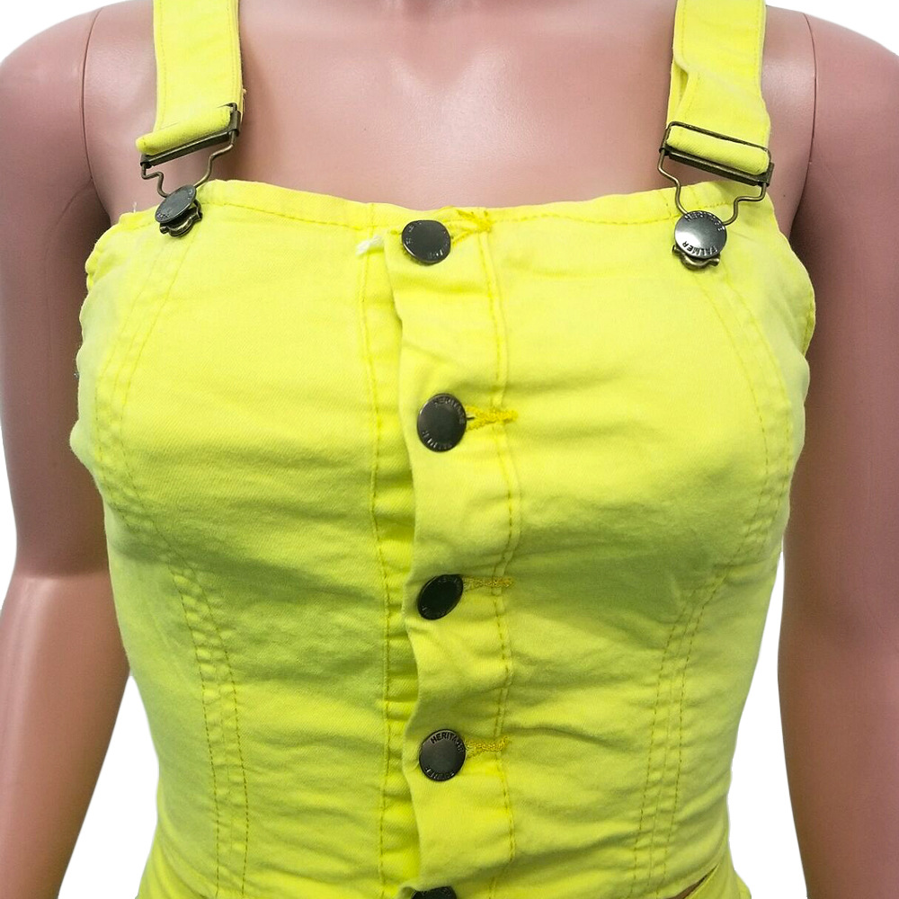 SN3536 跨境牛仔女装批发夏季爆款牛仔吊带上衣+超短裤二件套-阿里巴巴