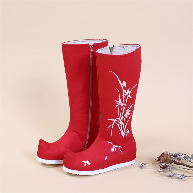 Chinese hanfu boots for women ancient upturned head shoes fairy ...