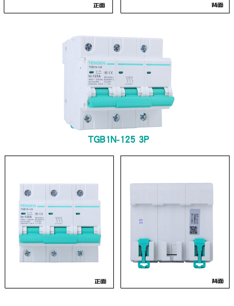 天正TGB1N-125 C63/80/100/125A小型断路器1P2P3P4P空气开关DZ47-阿里巴巴