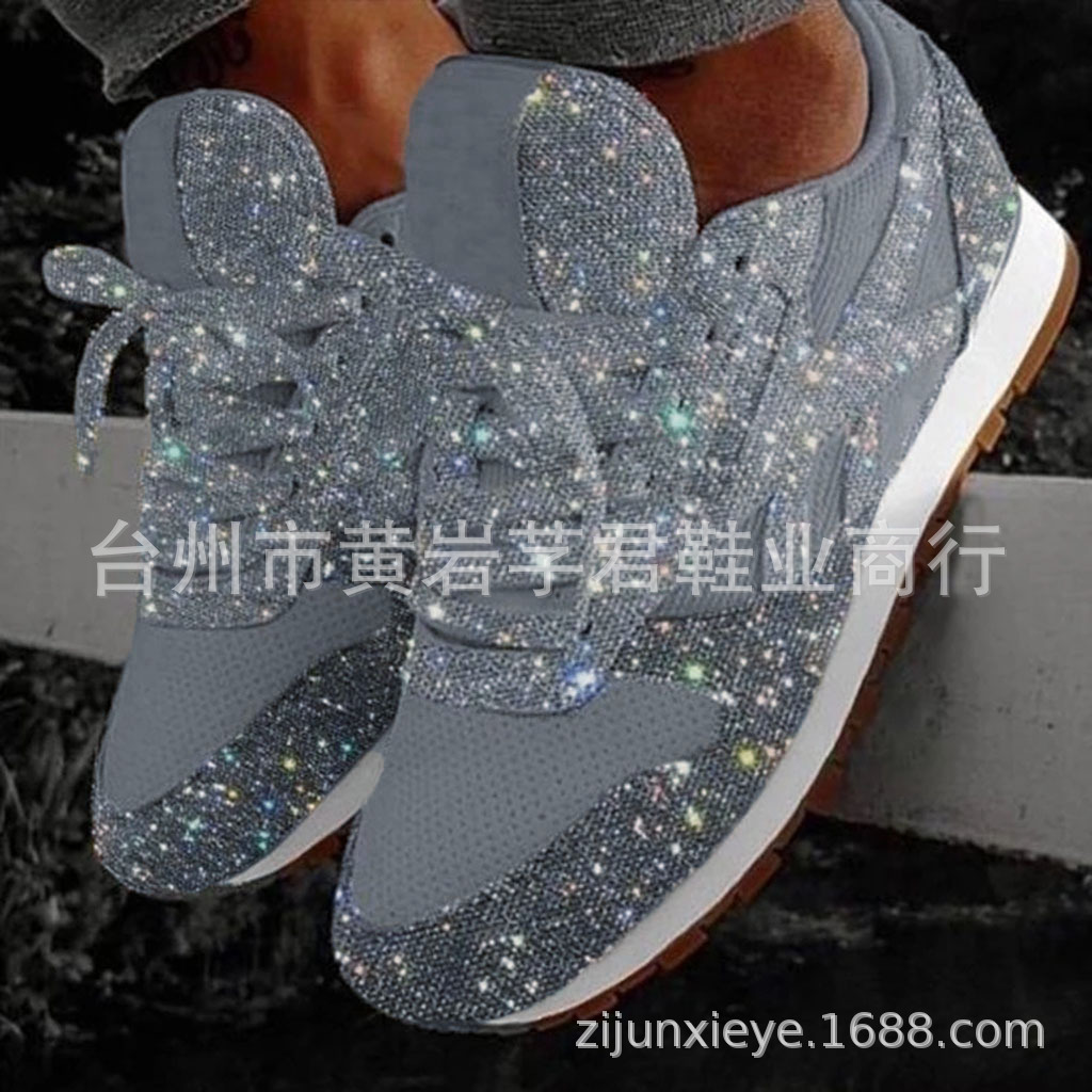 Cross Border Popular Sequin Casual Shoes In Europe And America In