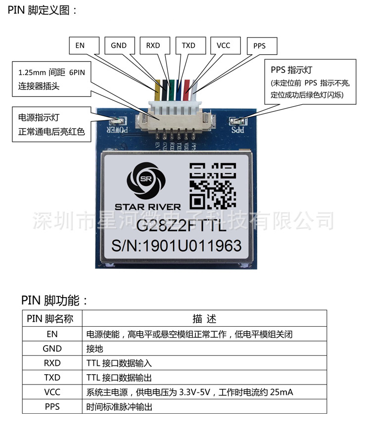 G28Z2FTTL 北斗GPS模块 天线一体模组 信号强 中科微AT6558R方案-阿里巴巴
