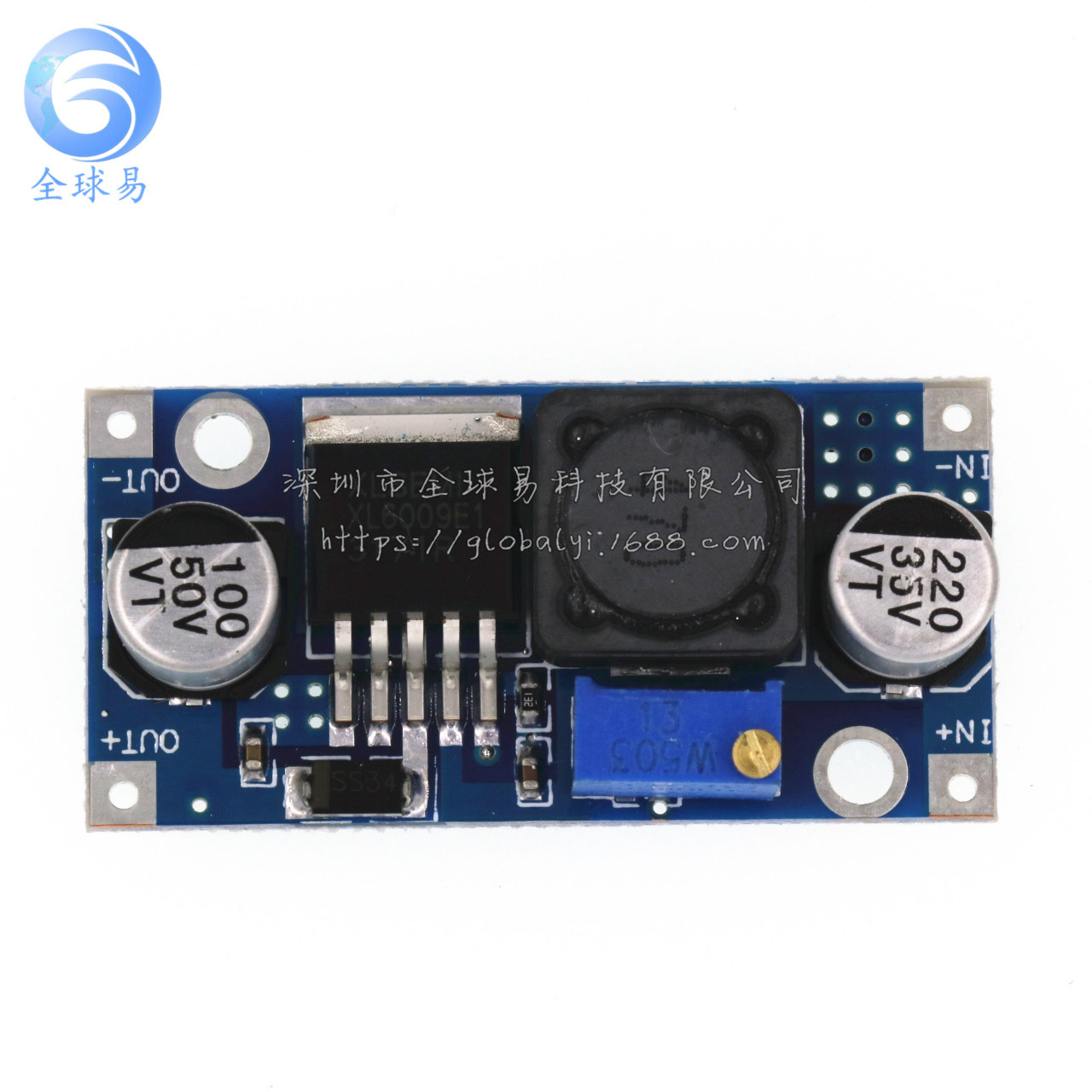 XL6009 / XL6019 DC-DC 升压电源模块输出可调 超LM2577 4A电流-阿里巴巴