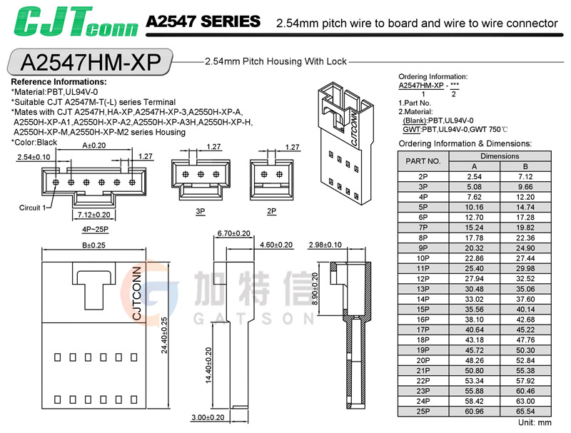 A2547HM-4P 连接器原装正品 压线端子胶壳4PIN P=2.54MM-阿里巴巴