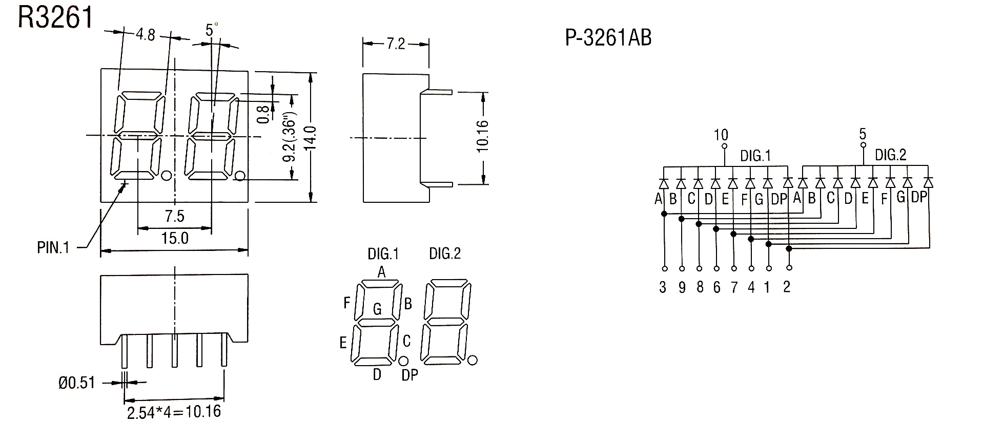 0.36寸两位 KEM-3621-AS 厚盖高脚 红光 LED数码管-阿里巴巴