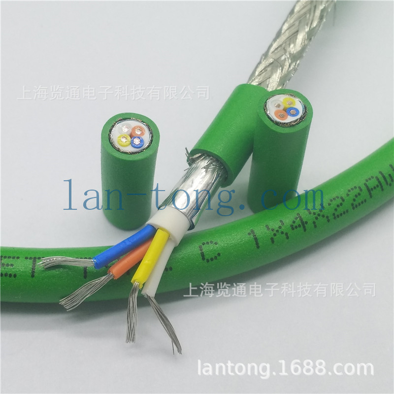 工业以太网电缆profinet type c 4*22awg/19 pur绿色兆龙zhaolong-阿里巴巴