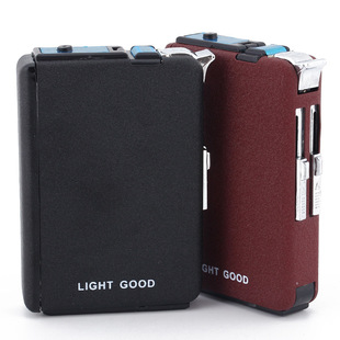 自动烟盒10支装自动弹烟磨砂打火机烟具LOGO厂家批发-阿里巴巴