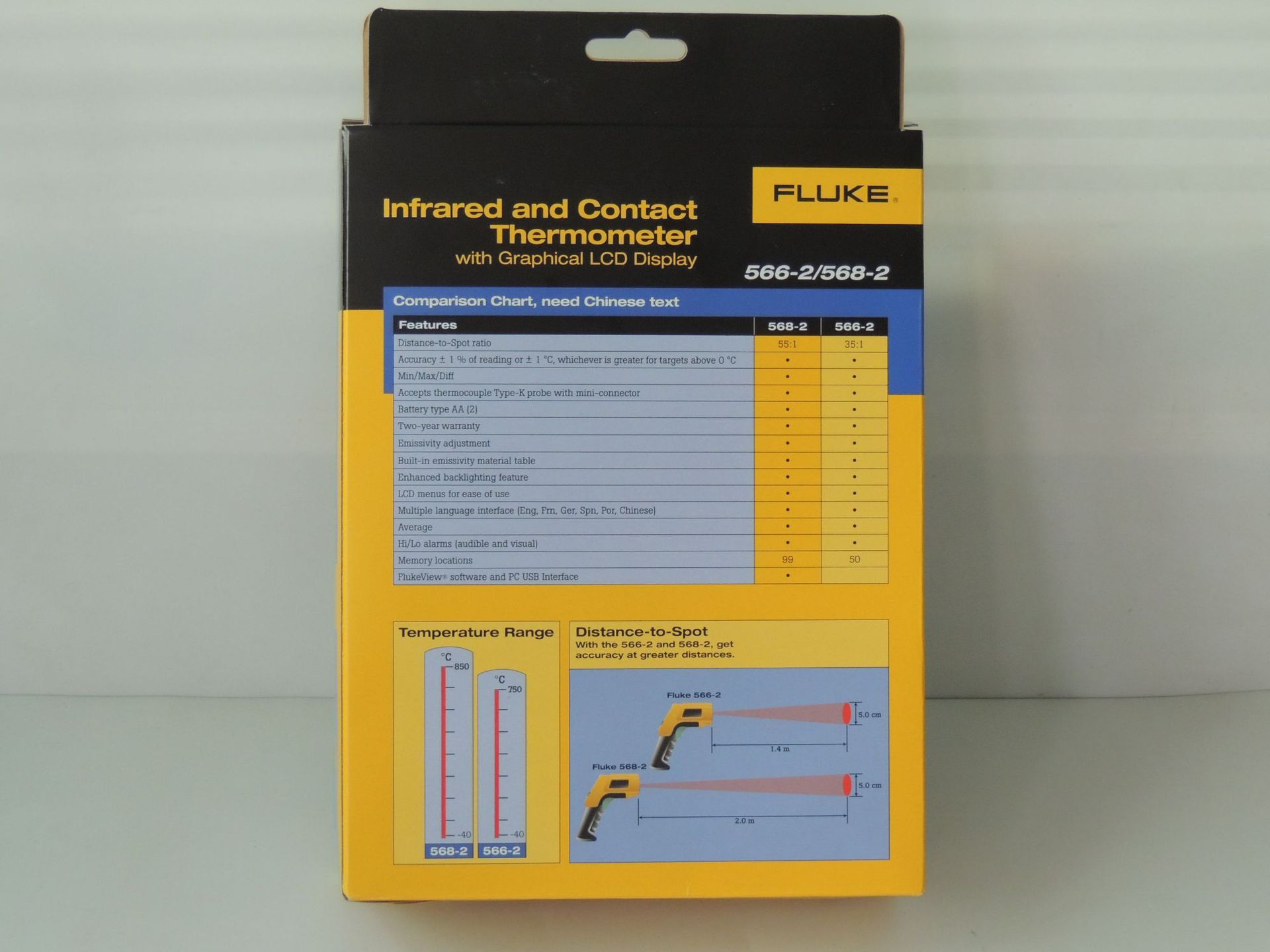 福禄克 FLUKE566-2替代F566 红外测温仪 F566-2 -35至 750 °C-阿里巴巴
