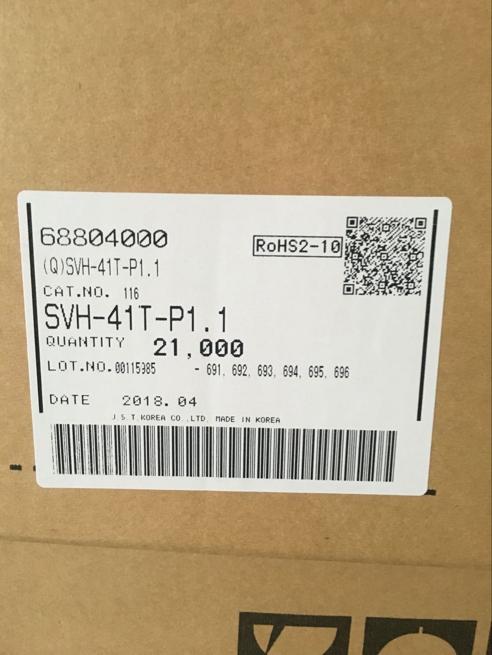 JST连接器 SVH-41T-P1.1 接插件端子 VHR系列插针 原装现货库存-阿里巴巴