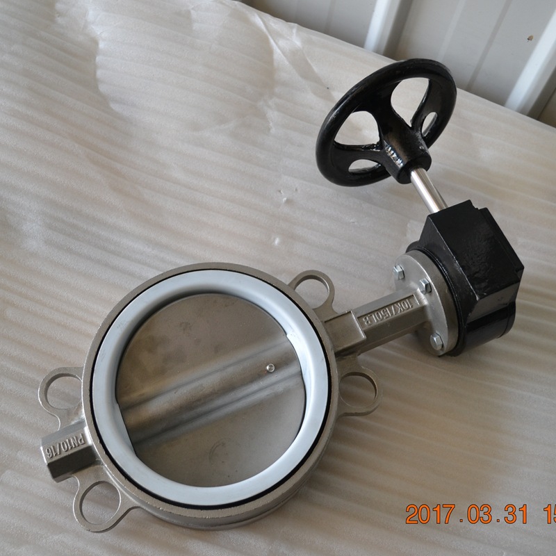 D371F-10P不锈钢304衬四氟蜗杆蝶阀DN100低压涡轮对夹式蝶阀DN500-阿里巴巴