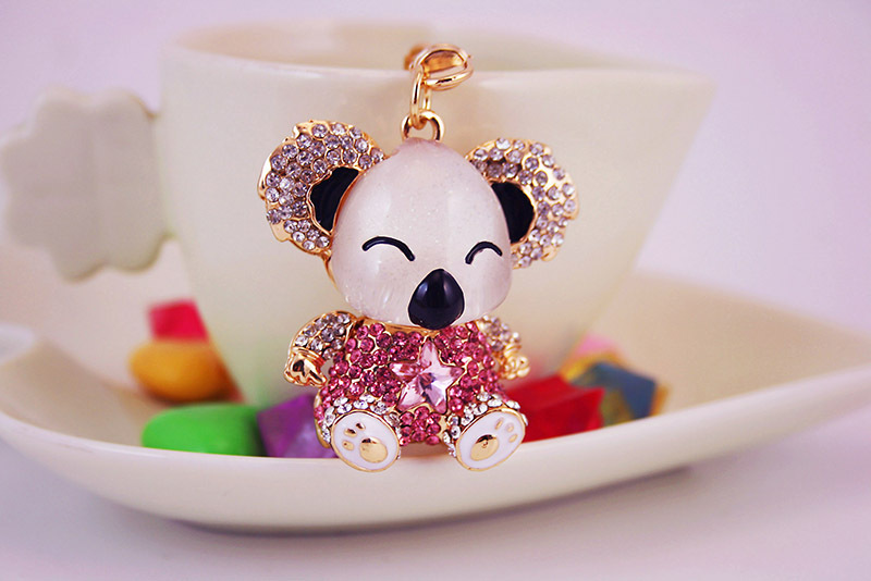 Wholesale creative cute koala key chain animal key chain metal pendant ...