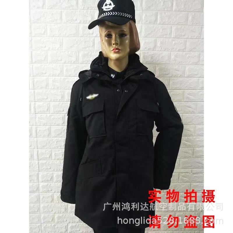 秋冬安检大衣定制 黑色09CA民航机场安检大衣 内含双层夹棉双排扣-阿里巴巴
