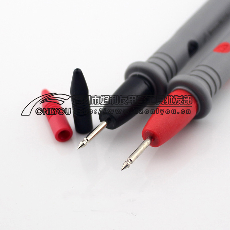 高品质通用型 万用表表笔 双色灰色表笔表针10A 1000V全护套表笔-阿里巴巴
