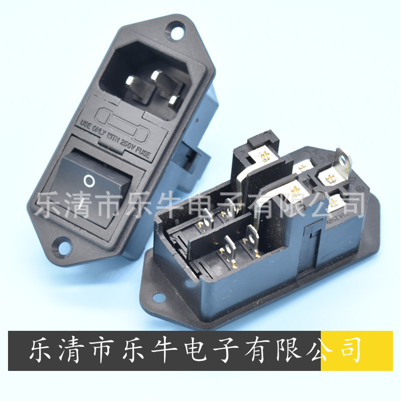 AC电源插座 AC-01A 三合一双保险插座 医疗器械插座 带开关插座-阿里巴巴