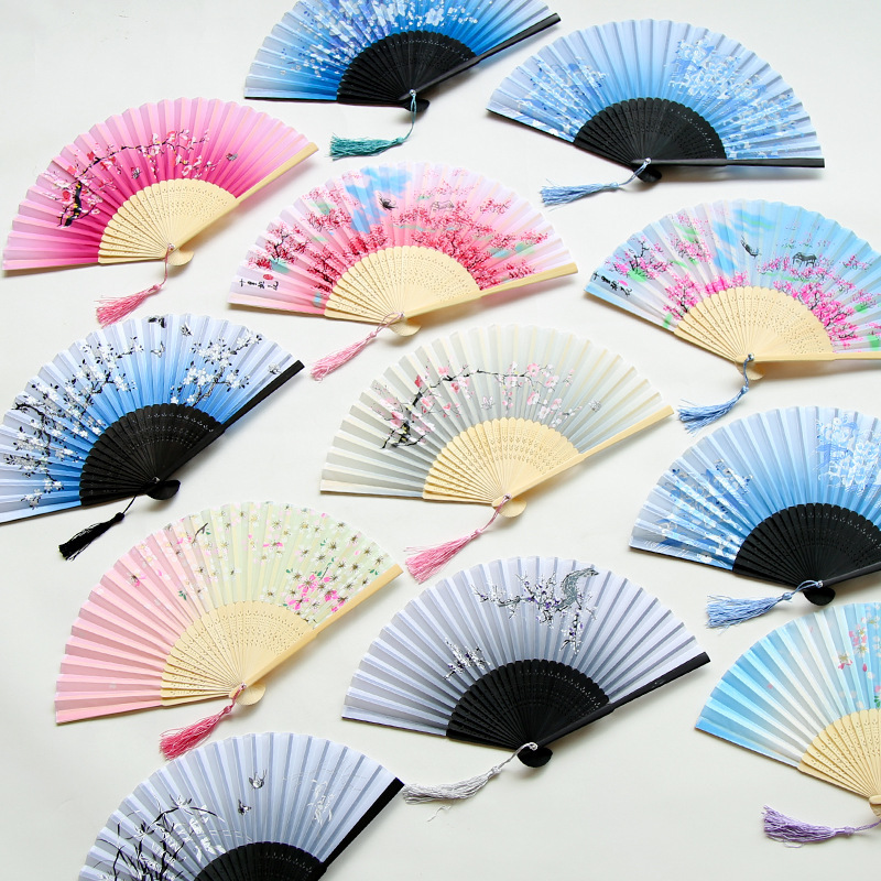 7 inch hanfu fairy dress folding fan Chinese wind female Japanese style ...