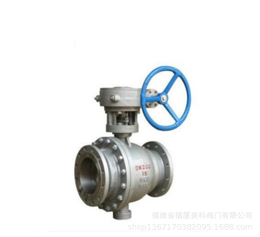 美科不锈钢蜗轮固定球阀Q347F-16/25C/P 碳钢法兰球阀-阿里巴巴