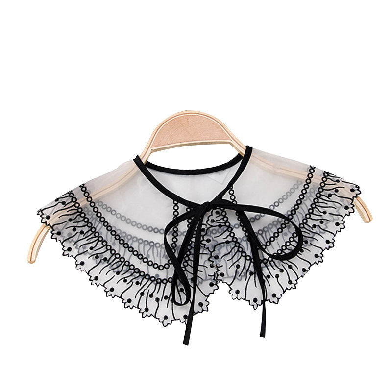Women lace Fake collar ladies detachbale collar big doll collar top ...