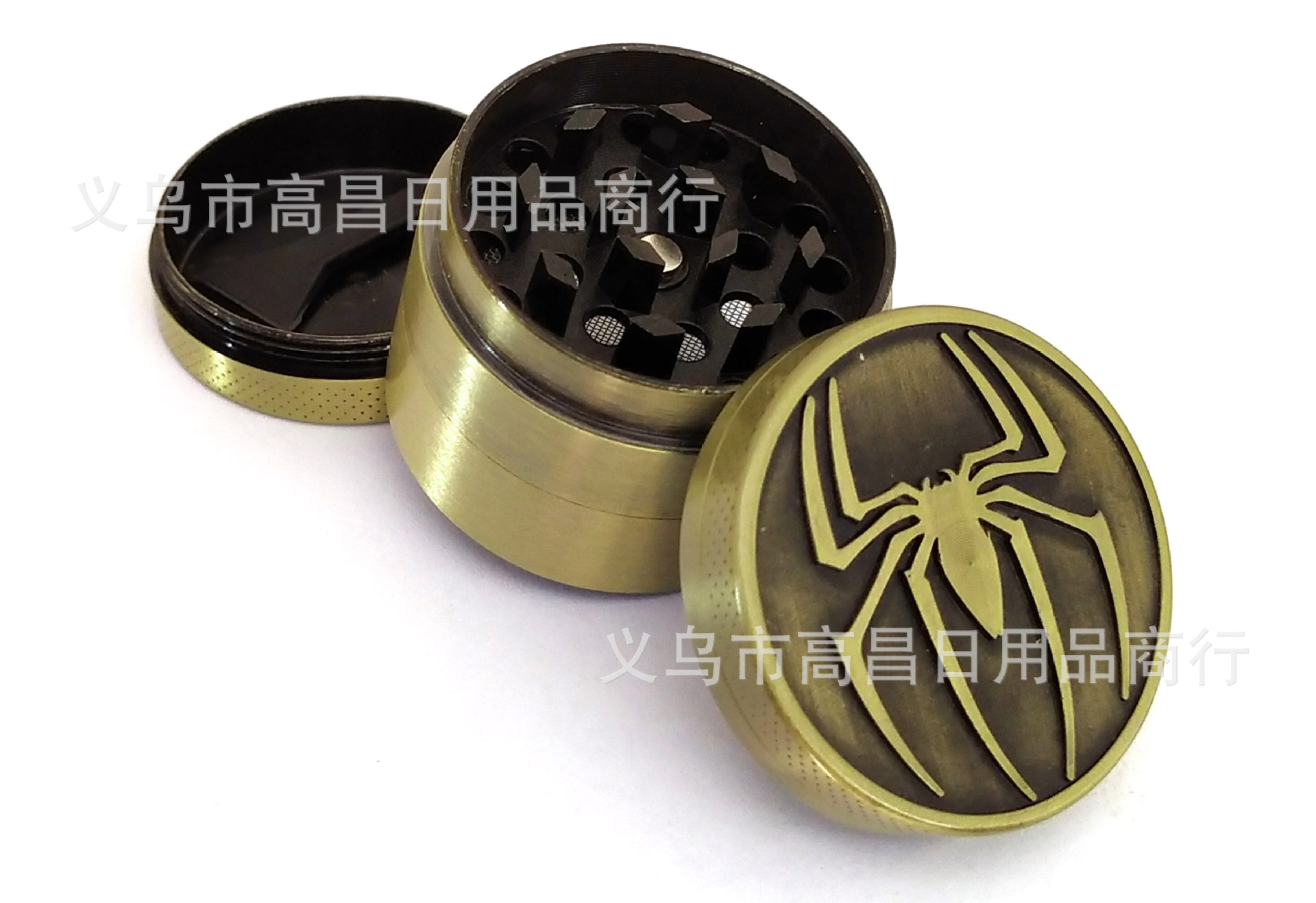 新款蜘蛛侠金属磨烟器40mm4层碎烟器磨烟盒spiderman grinder-阿里巴巴