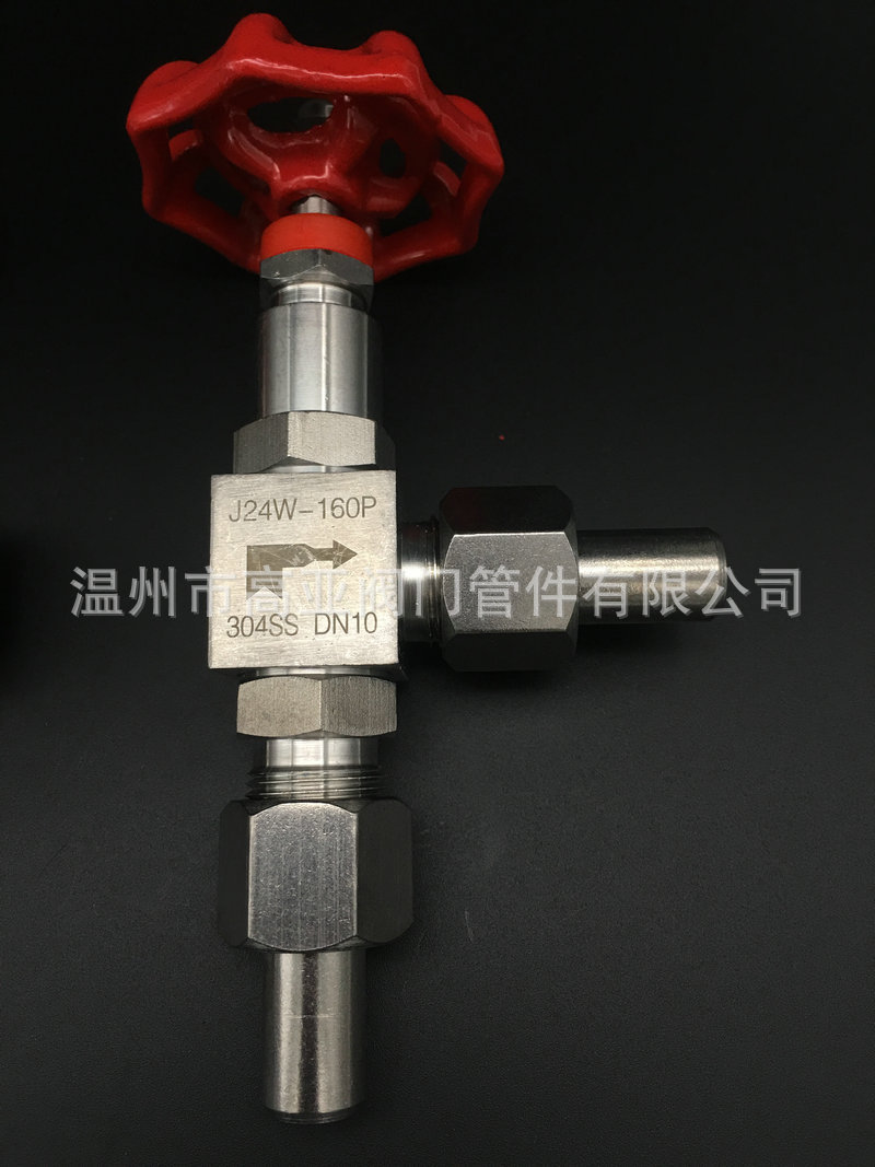 304不锈钢仪表阀 压力表角式截止阀 J24W-160p三通仪表阀-阿里巴巴