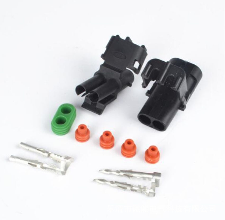 1孔2孔汽车连接器 德尔福防水连接器接插件12010973 12015792-阿里巴巴