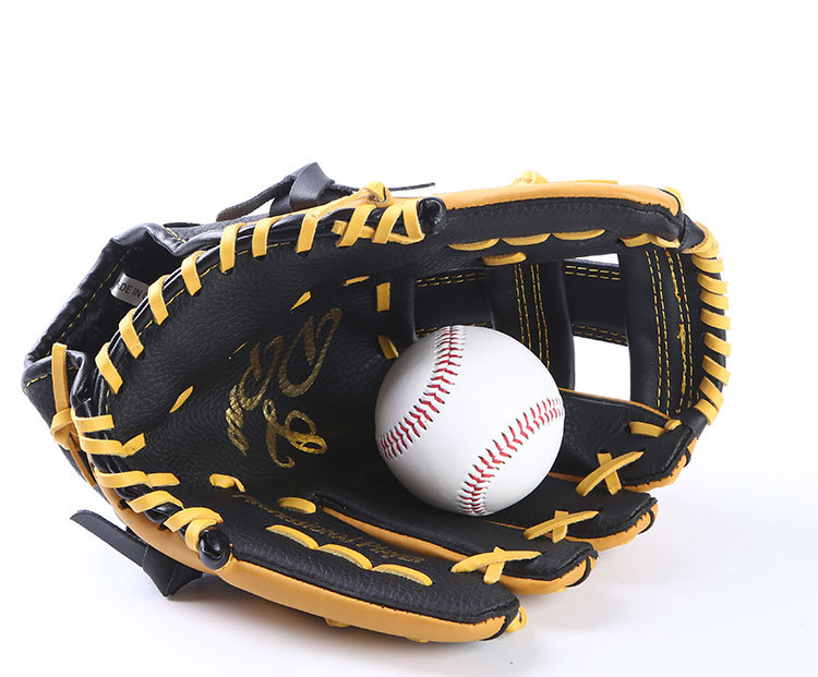 岑岑 二层牛皮棒球手套打击手套青少年儿童投手套左右手垒球手套-阿里巴巴