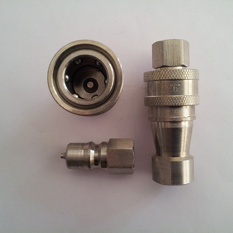 KZF2-6快速接头KZF-02SF-02PF开闭式气液快速接头ZG1/4不锈钢304-阿里巴巴