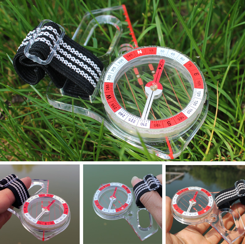 大小学生定向越野绘图左手拇指式指北针指南针高磁性稳定性强-阿里巴巴