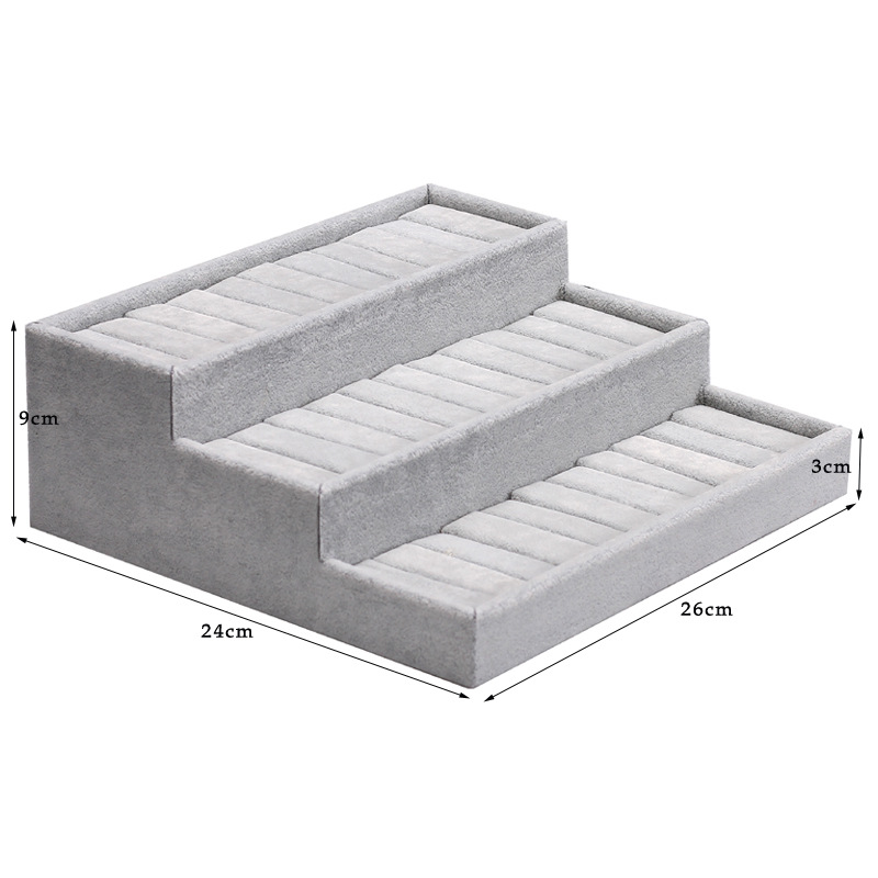 Wholesale Simple Style Commute Solid Color Flannel Jewelry Rack ...