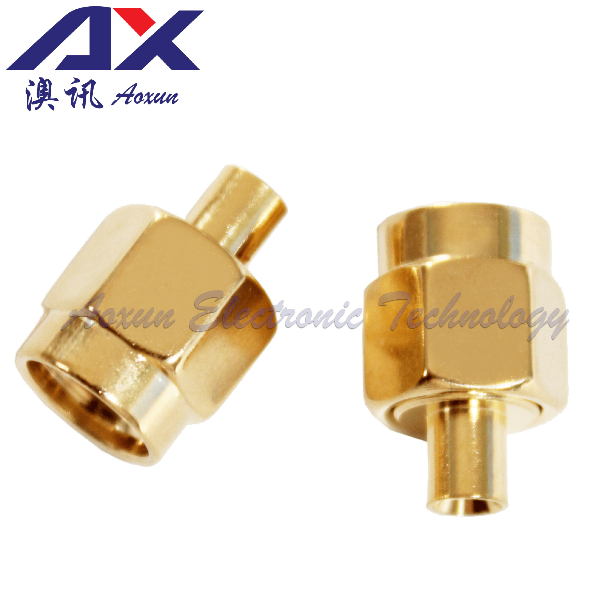 澳讯射频连接器SMA-JB2全铜镀金适配RG405/086直式公头SMA连接器-阿里巴巴
