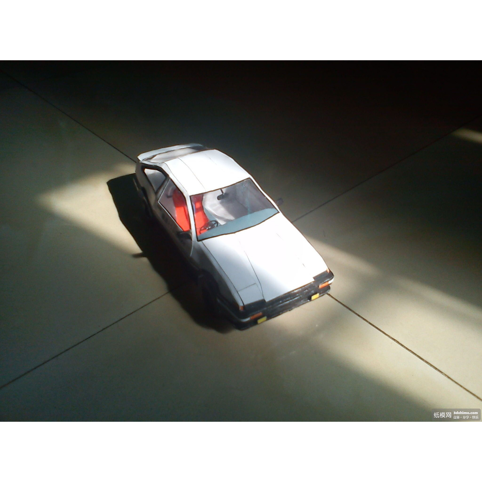 头文字D AE86 3D动漫 纸模型车 亲子DIY 卡通 幼儿园手工折纸-阿里巴巴