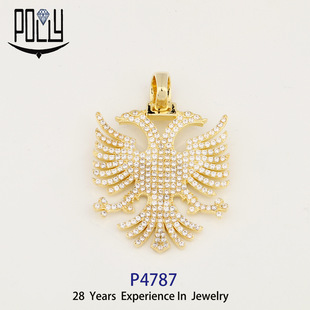 925纯银热卖鹰嘻哈Hip Hop吊坠欧美潮牌P4787-阿里巴巴