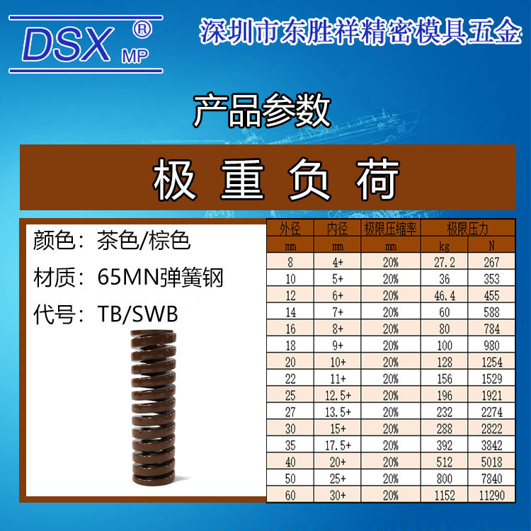 模具弹簧茶色模具弹簧矩形弹旋弹簧压缩弹性五色弹簧五金模具配件-阿里巴巴