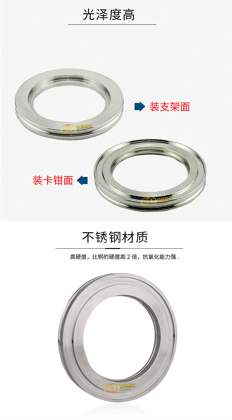 304不锈钢内焊真空法兰 LF63 LF80 ISO 真空卡钳法兰真空管道配件-阿里巴巴