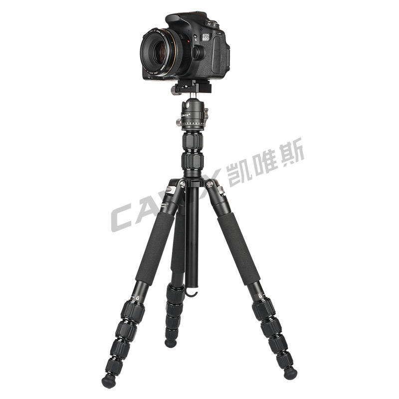 CAVIX/PF-284C单反相机温度计支架摄影摄像便携碳纤管三脚架套装-阿里巴巴