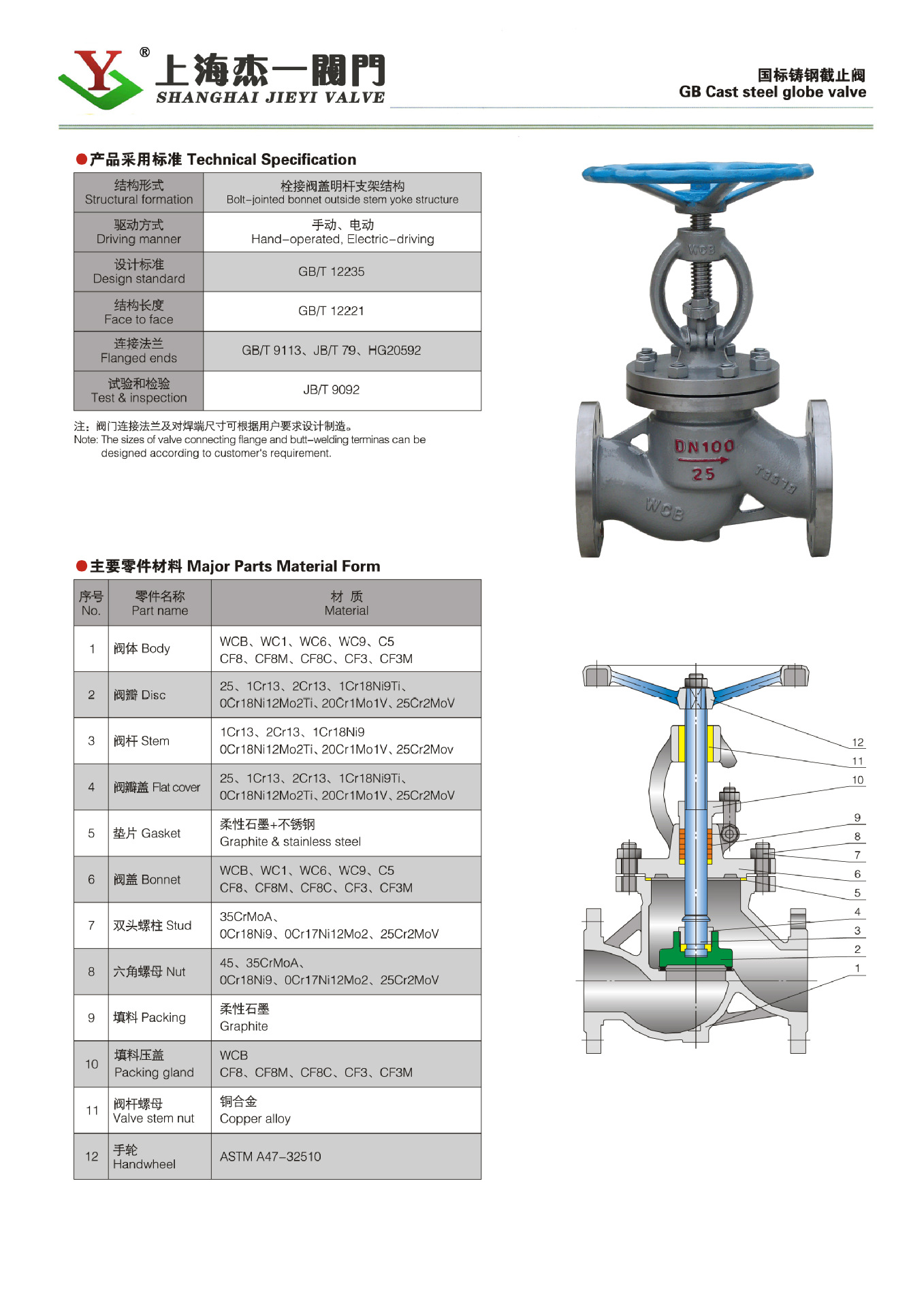 铸钢法兰截止阀 J41H-25C 2.5Mpa 重型 【上海杰一品牌】-阿里巴巴