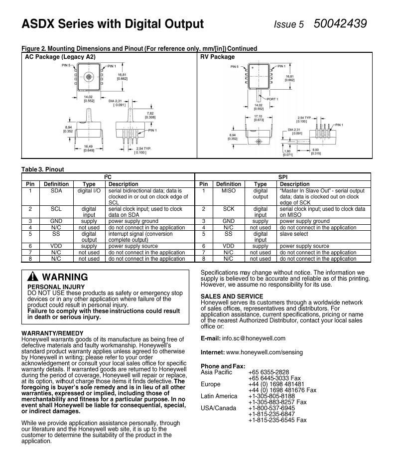 ASDXACX100PAAA5 ASDX100A24R 霍尼韦尔 压力传感器 100psi 原装-阿里巴巴