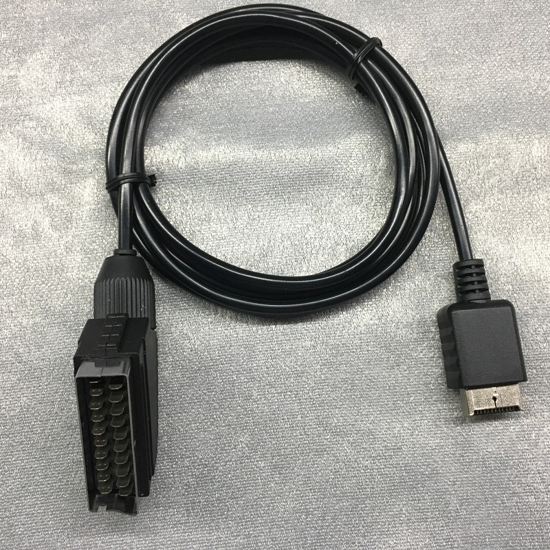 适用索尼PS2/PS3 SCART RGBS 扫把头线SONY PS游戏机接欧规彩监线-阿里巴巴
