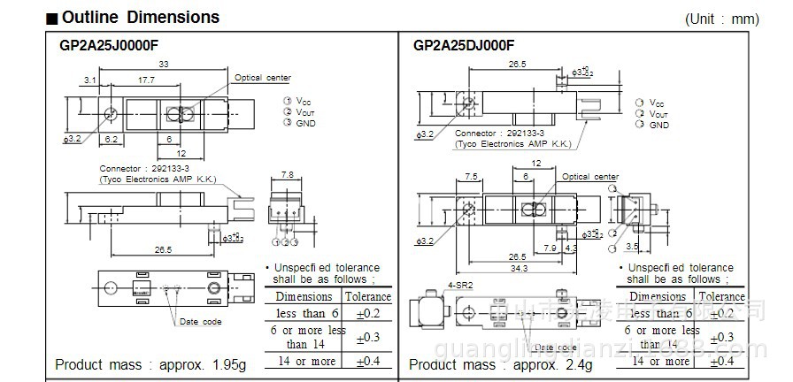夏普SHARP红外感应器接收发射反射式光电传感器GP2A25医疗用-阿里巴巴