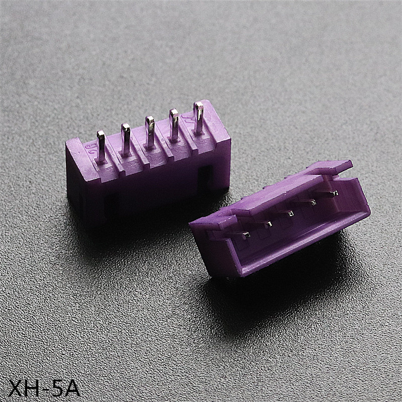 XH彩色针座 2.54间距连接器 xh-5a红色黄蓝绿橙紫黑色 5P直针插座-阿里巴巴